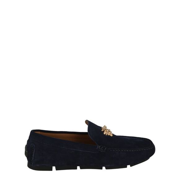 Versace | Shoes | Versace Medusa Suede Drivers Blue Mens | Poshmark